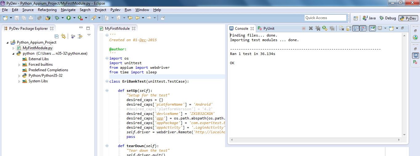 Appium Python Executing Appium Webdriver Automation Script On Mobile Device Automation Home