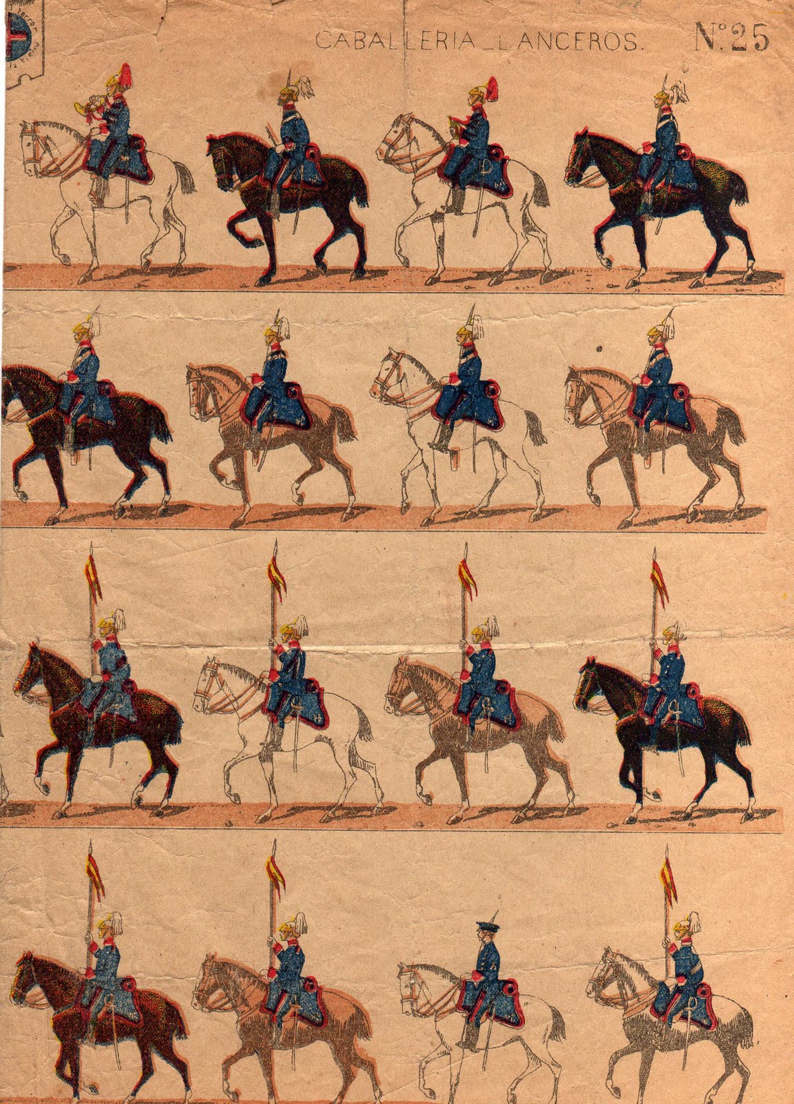 dir y dor: Casanellas.Lanceros 45 mm. Spanish toy soldiers.