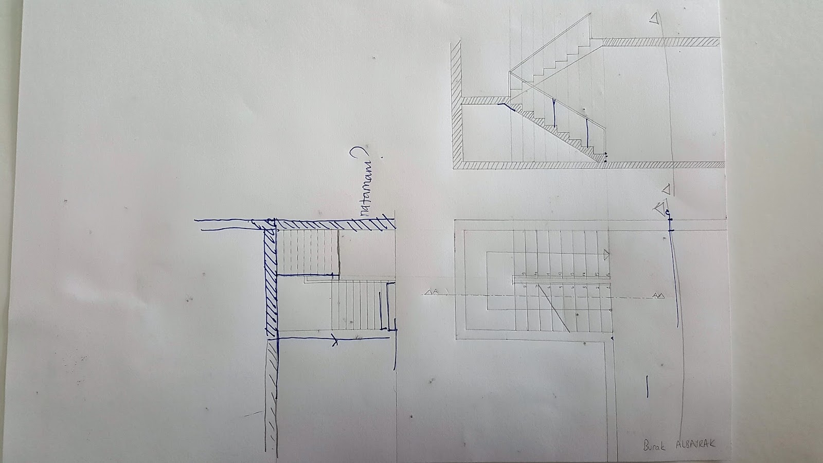 Maltepe ünv. TASARIM STÜDYOSU 201-202: 1/50 ÖLÇEK MERDİVEN PLAN KESİT ...