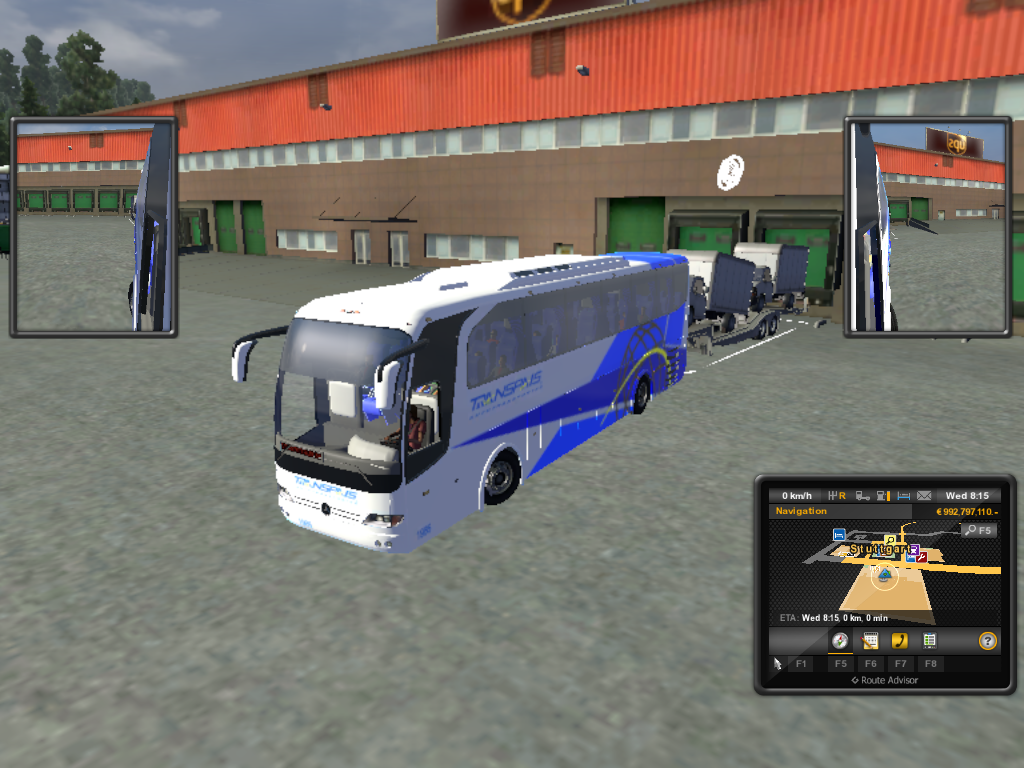 ets 2 mods 1.7.0: MAN trailer/ bus