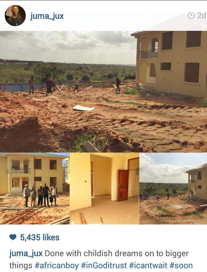 SWP: Photos: Jux Shows Off Expensive House He Is Building.