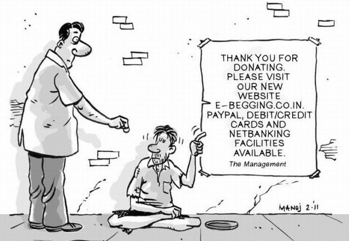 Spot to get entertainment: Modern Begging