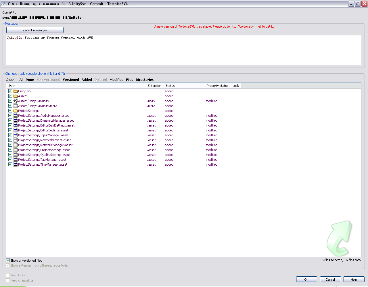 Programmer's Ranch: Unity3D: Setting up Source Control with SVN