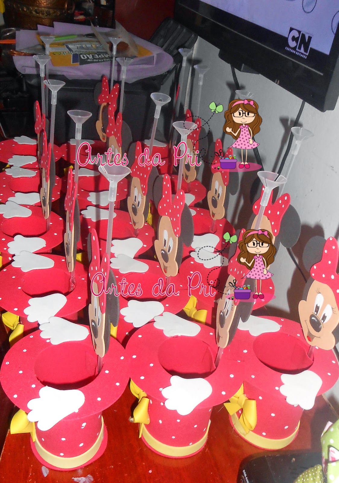 Artes da Pri: Centro de mesa Minnie