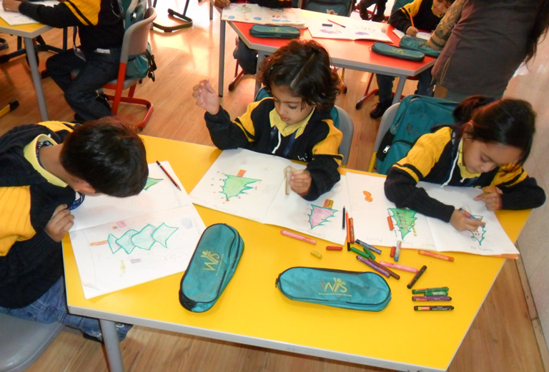 On the top of the World...: Painting their Dreams! (Sr. Kg – Witty Udaipur)