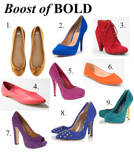 Vanilla & Lace: Trend: Bold Coloured Shoes