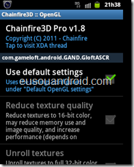 Galaxy Y Games: Chainfire 3D