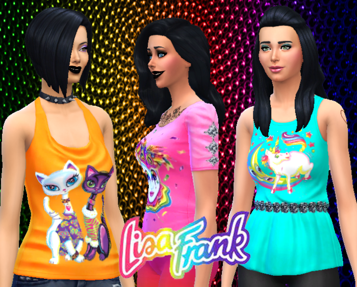 Brutal.de.Sims 4: Lisa Frank Tops