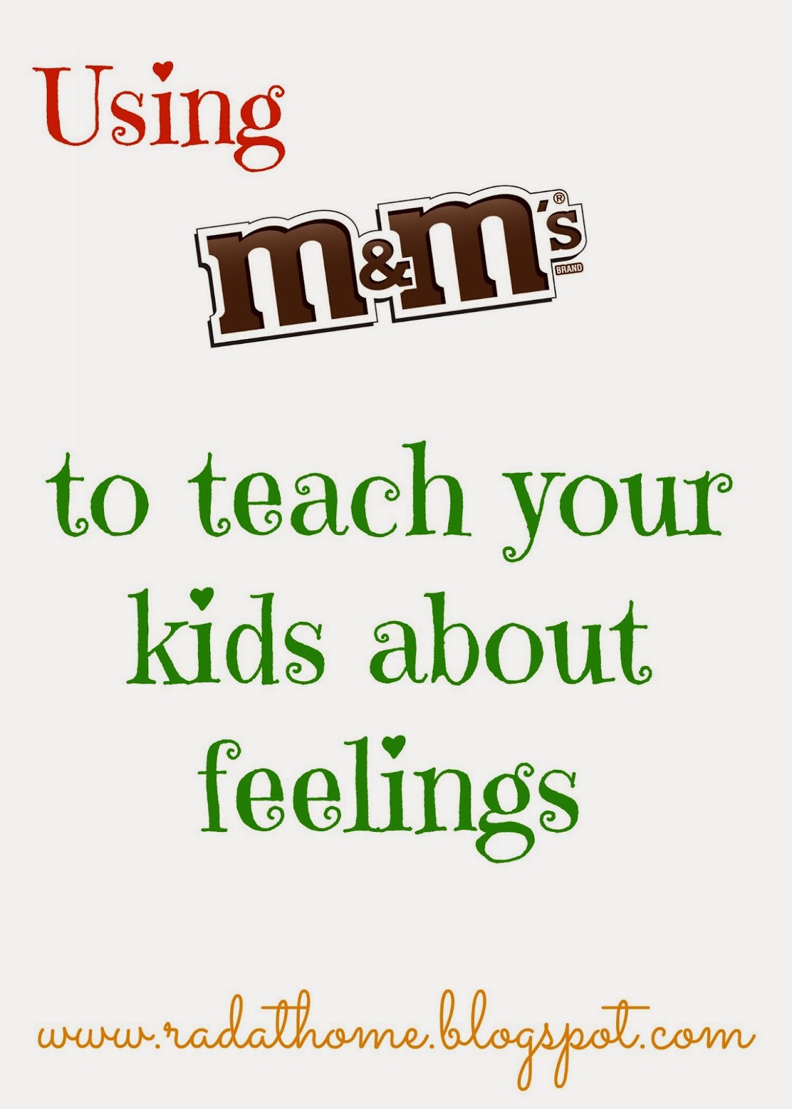 Living a RAD Life: M&Ms Feelings Activity