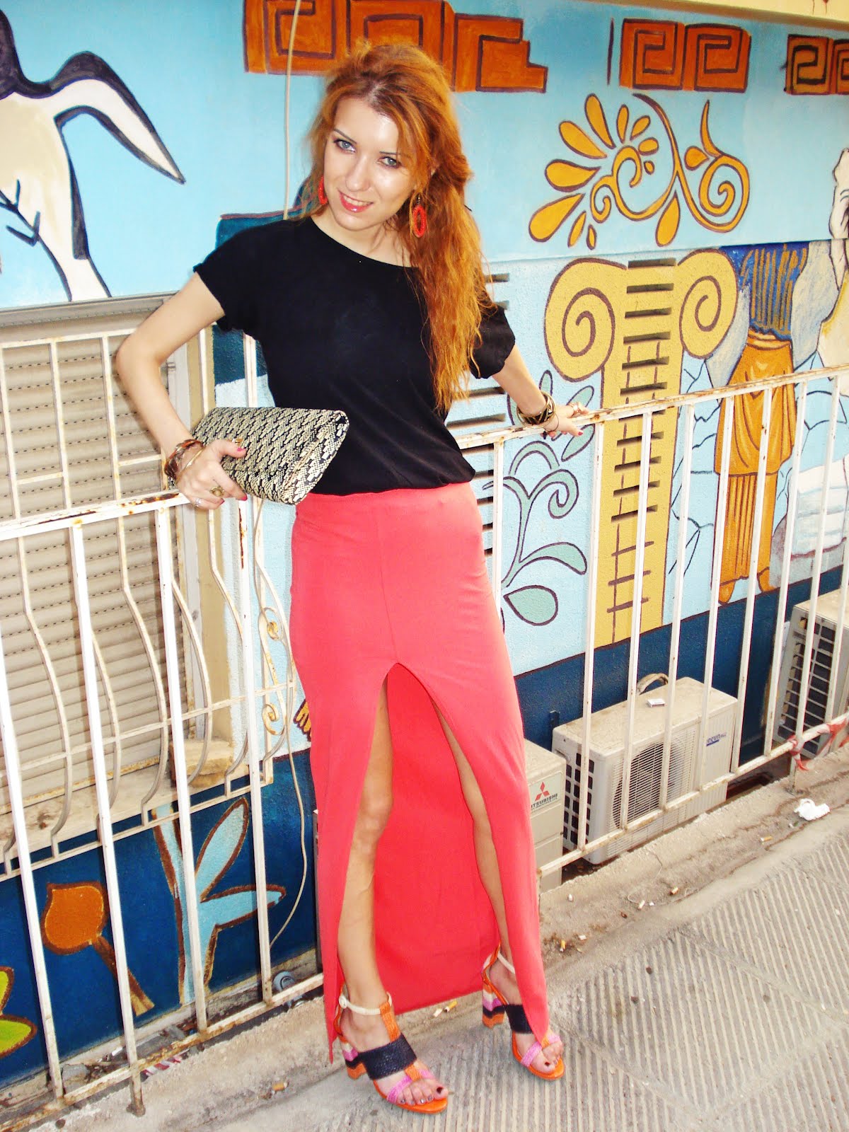The Style Factor Thigh High Split Skirt