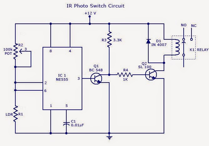 Photo Switch Circuit using 555 Timer | ECEstream