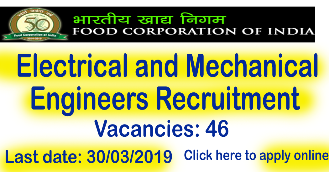 ENGINEERING JOBS: Electrical and Mechanical Engineers Recruitment- 46 ...