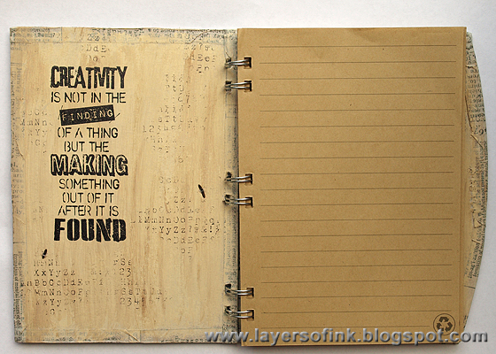 Layers of ink: Altered Journey Notebook