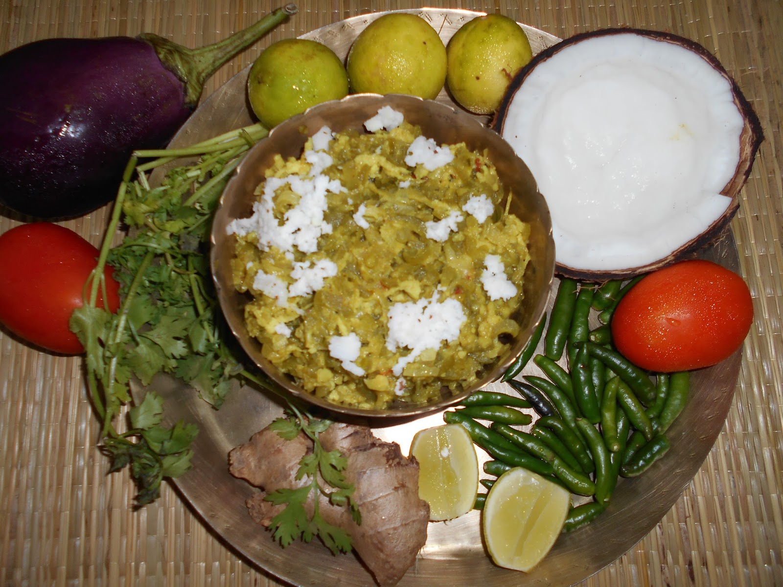 Paramita's Kitchen: Narkol Diye Chichinga / Narkel Diye Chichinga ...