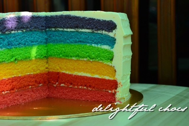 delightful chocs: italian rainbow cake :D