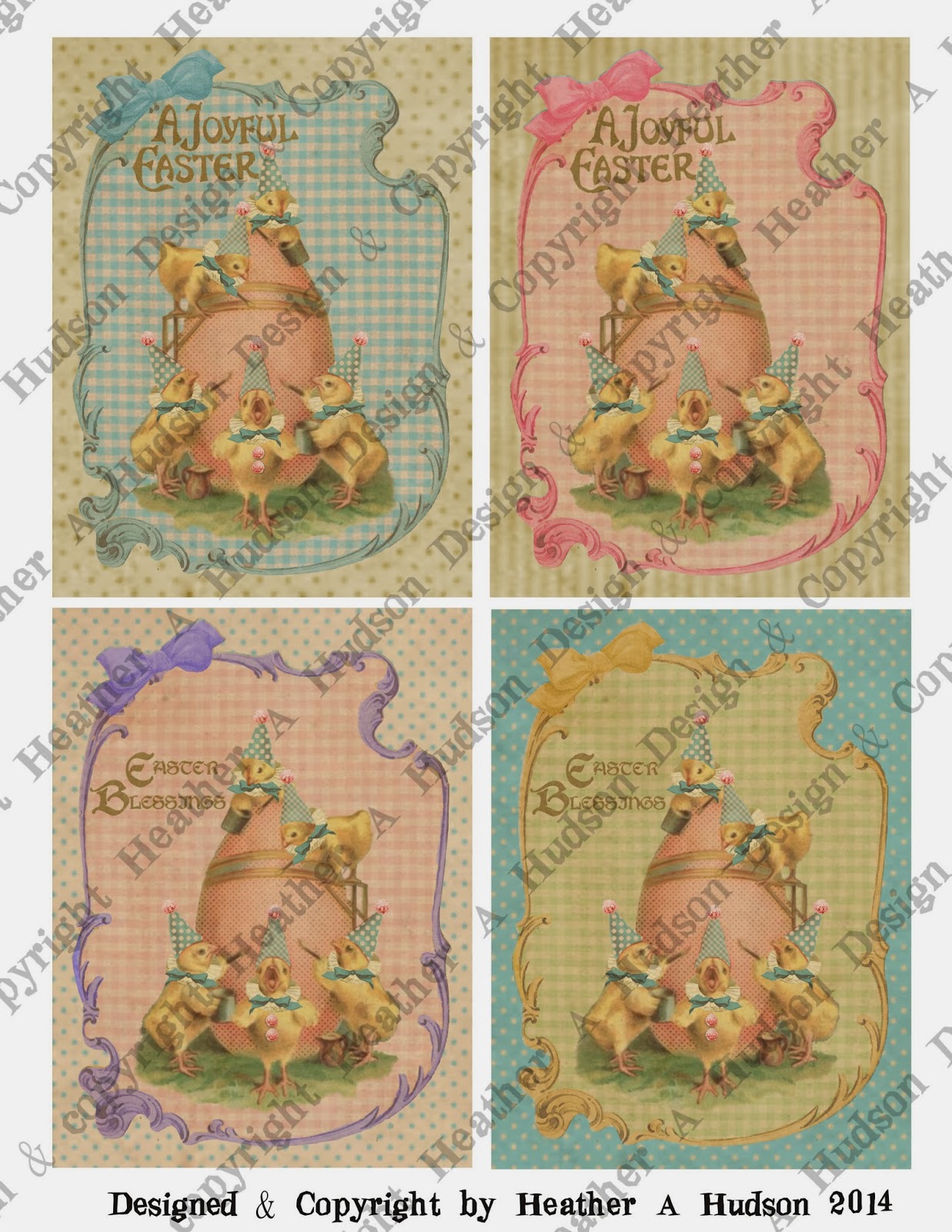 Heather A Hudson: Vintage Inspired Easter and St. Patrick's Day Collage ...