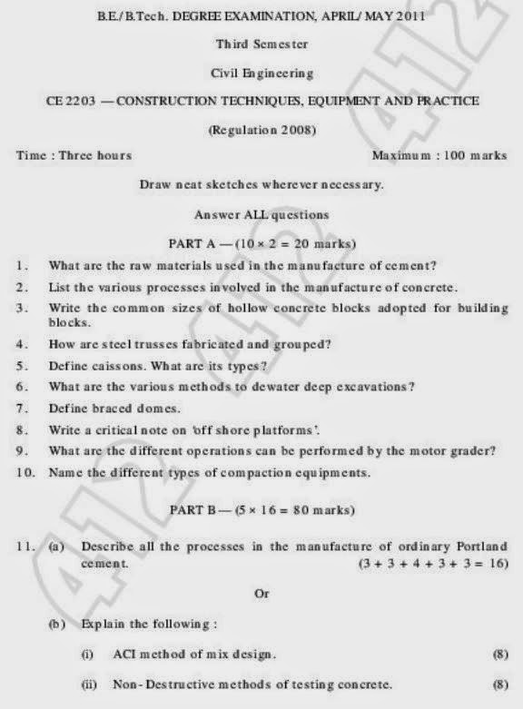 CE2203 Construction Techniques Equipments and Practice Third sem civil ...
