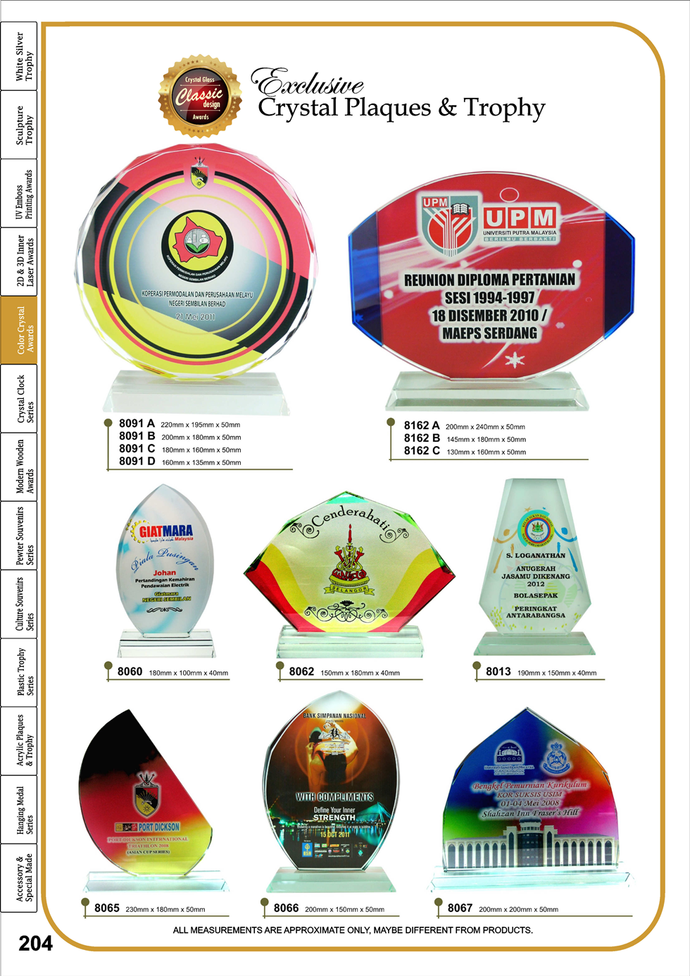 CRYSTAL PLAQUE | Trophy Supplier | Trophy Malaysia | Plaque Malaysia ...