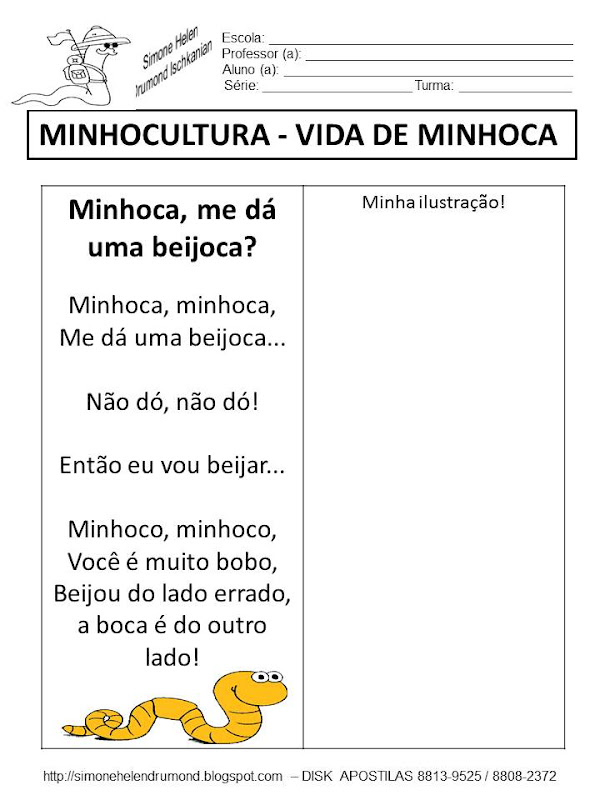 MINHOCA (22 ATIVIDADES) - ATIVIDADES ANOS INICIAIS COM A BNCC