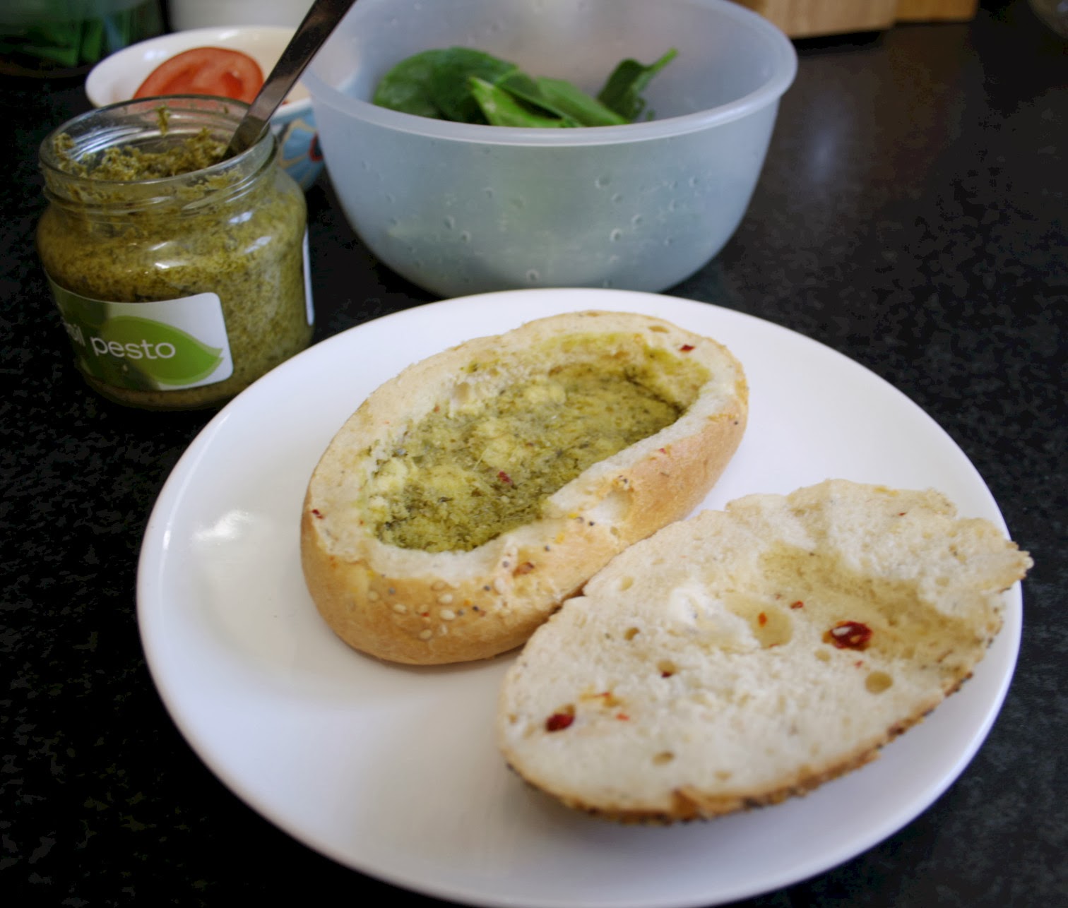 Pressed Chicken Pesto Sandwich