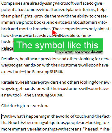 How to remove full stop or dot symbol | How to Word