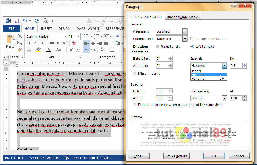 Cara Mengatur Paragraf Di Microsoft Word + Video - Belajar Microsoft Word