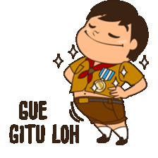 Kumpulan Gambar Kartun Sticker Transparan Anak Pramuka Unyu