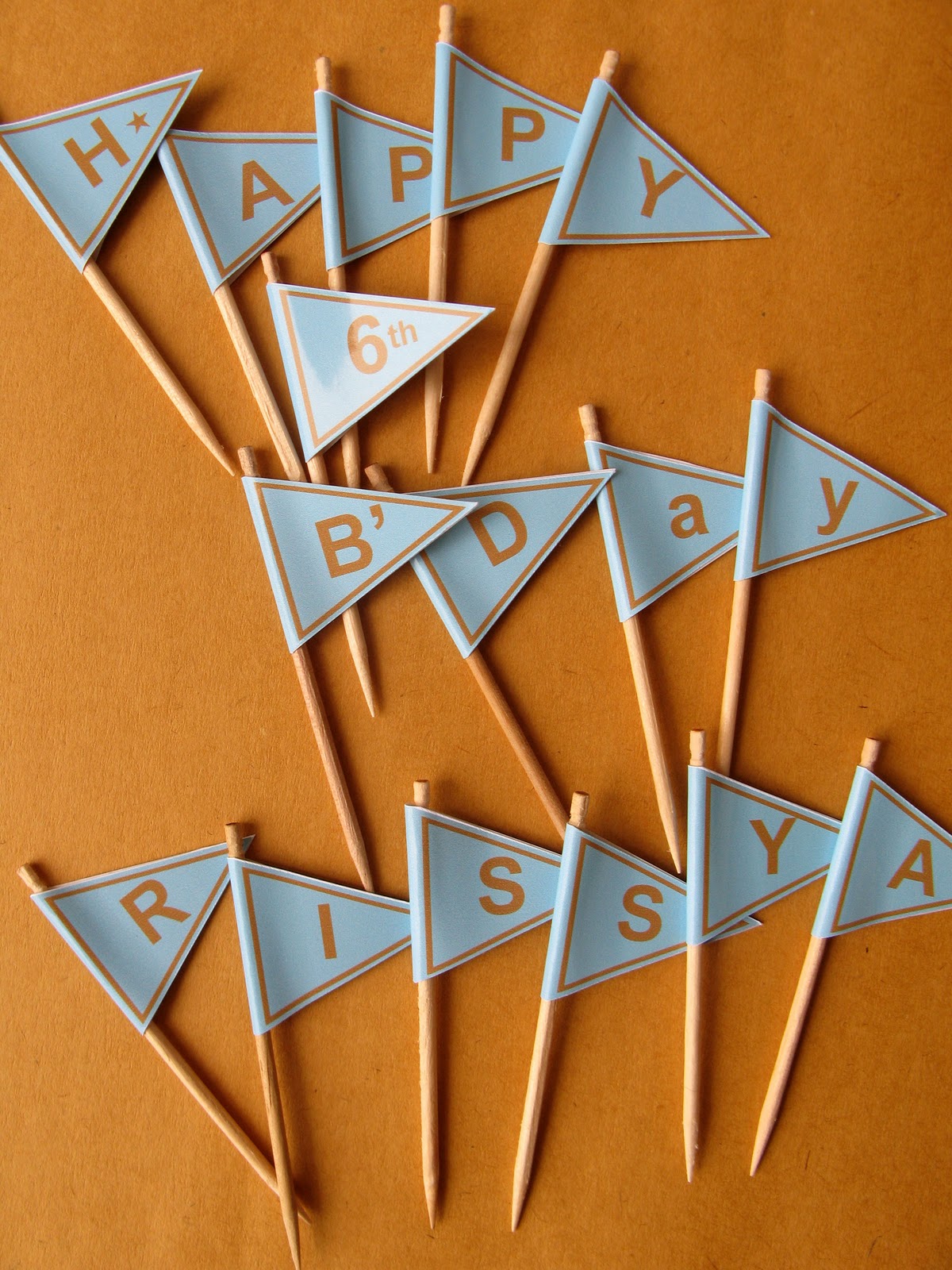 Scrumptious Rainbow: Birthday Wishes from Toothpick Flags