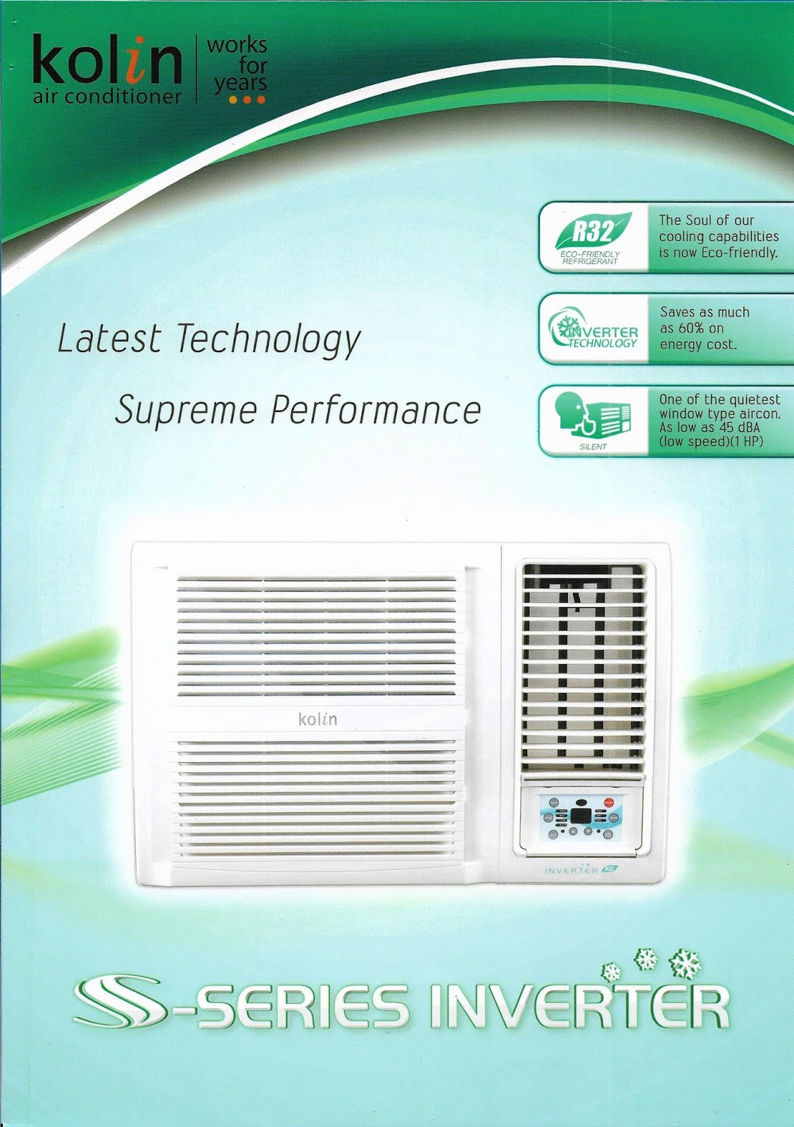 MaximaxSystems.com: KOLIN S-SERIES WINDOW AIR CONS - INVERTER