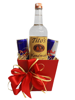 Build A Basket: Tito's Vodka and Red Bull Gift Basket
