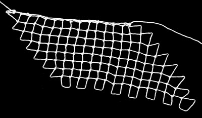 Knots Indeed: Square-mesh netting in strips - with loops