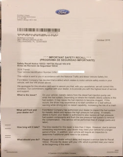 The conFUSEd RVer: Ford Recall Letter