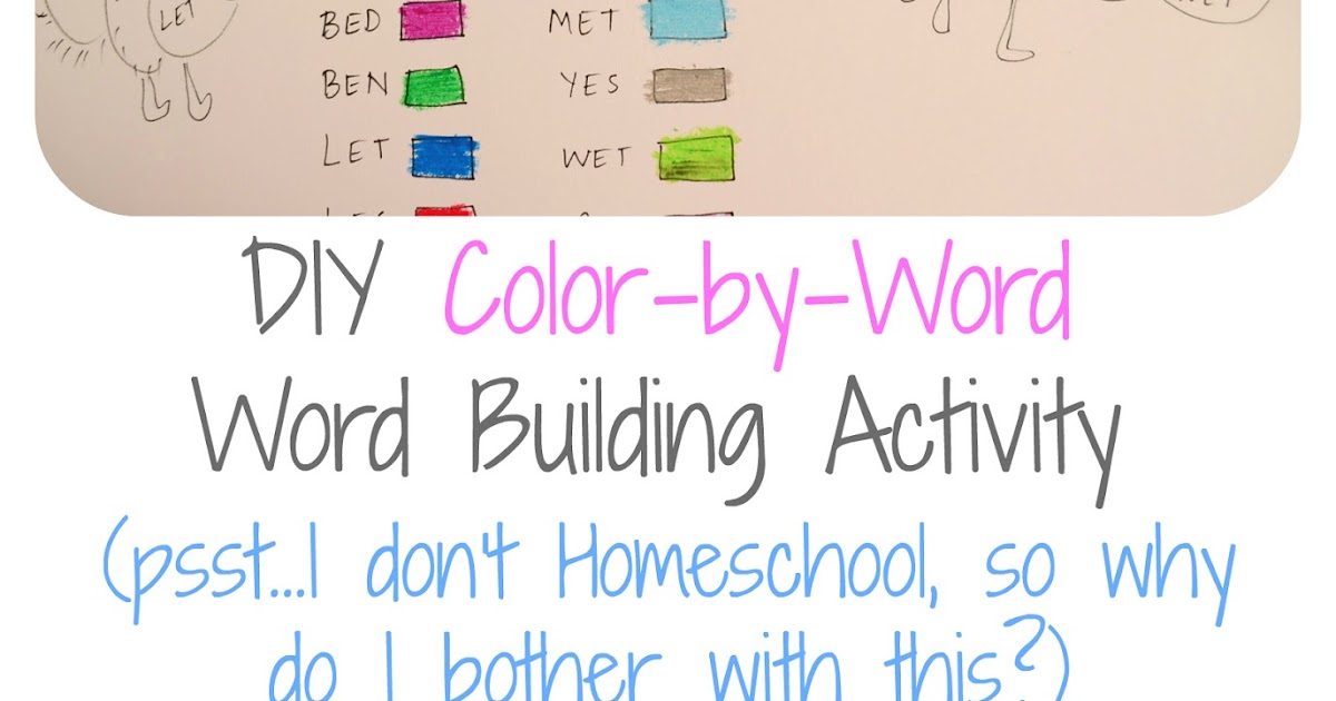 Practical Mom: Word Building Activity: Color-by-Word