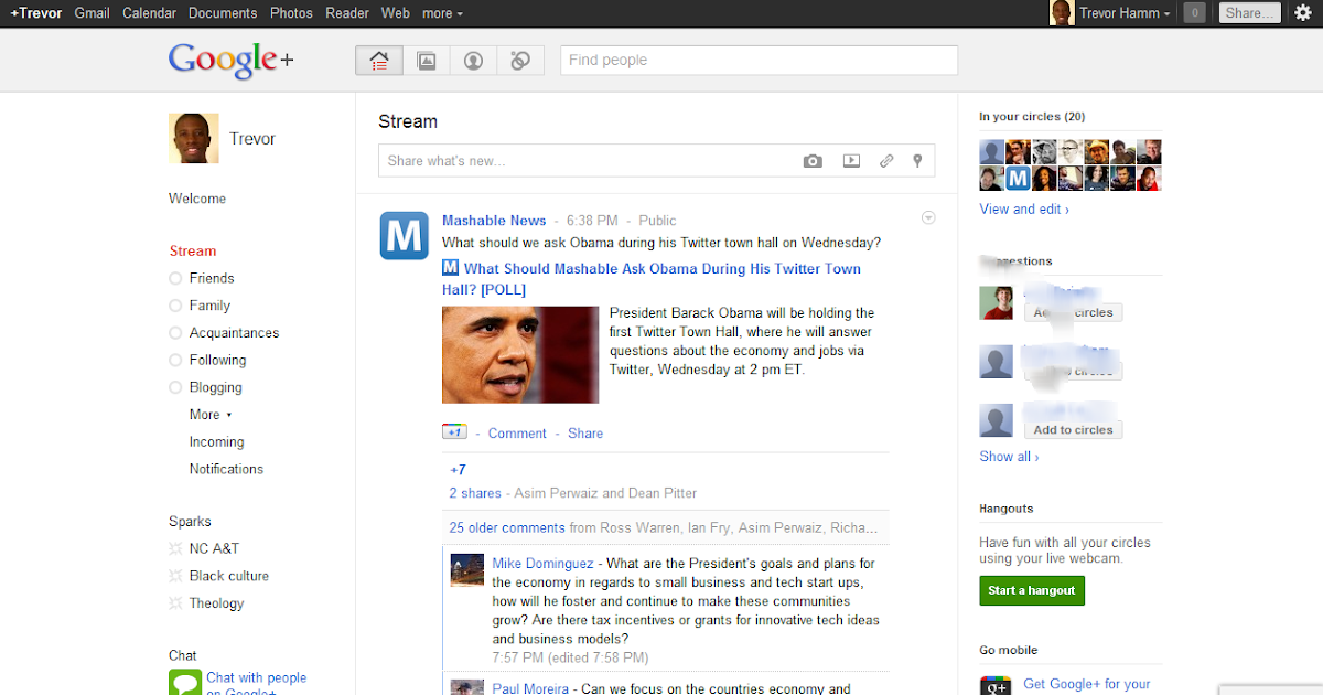 TrevHamm.com: Google Plus First Look