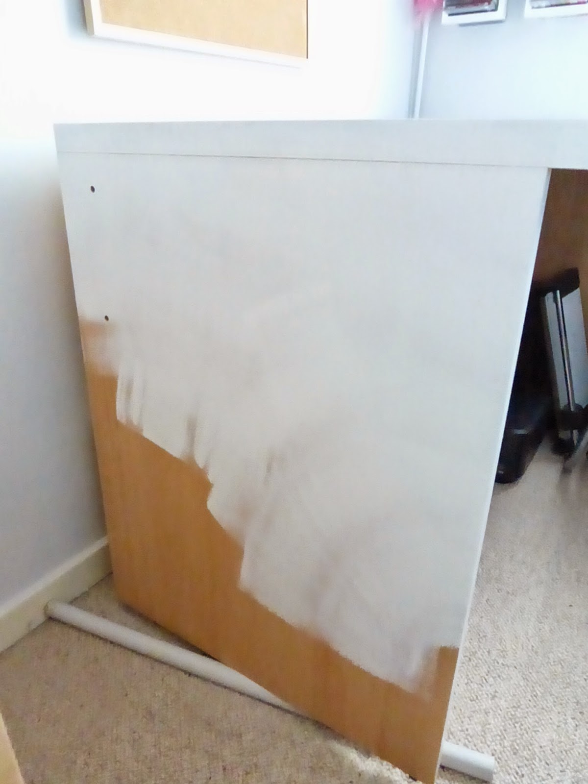 Decoupage desk makeover project