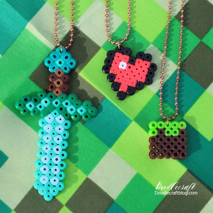 Valentine DIY: Minecraft Necklaces!