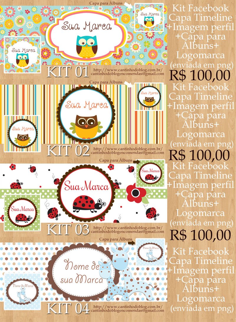 Personalize seu facebook Kit Facebook + Logomarca - Cantinho do blog