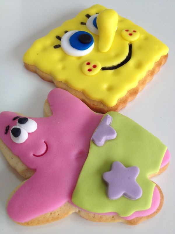 Medusa's Cakes: GALLETAS PATRICIO Y BOB ESPONJA / SPONGE BOB COOKIES