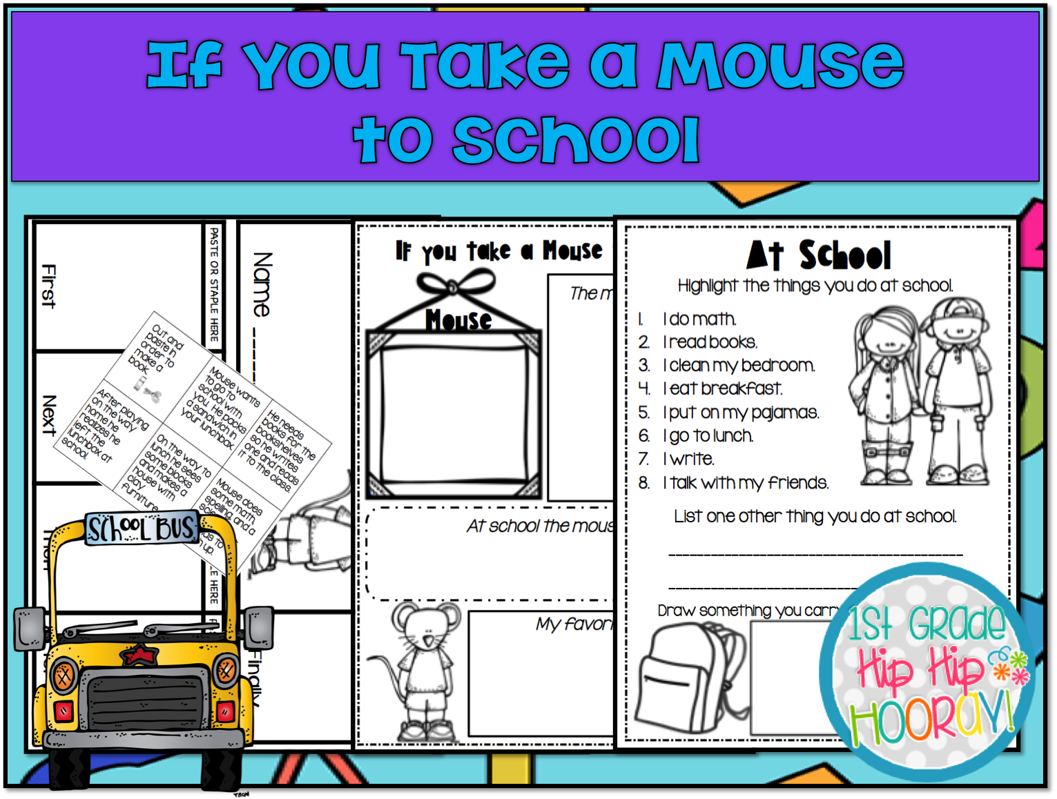 1st Grade Hip Hip Hooray!: If you take a mouse to school...Craft and ...