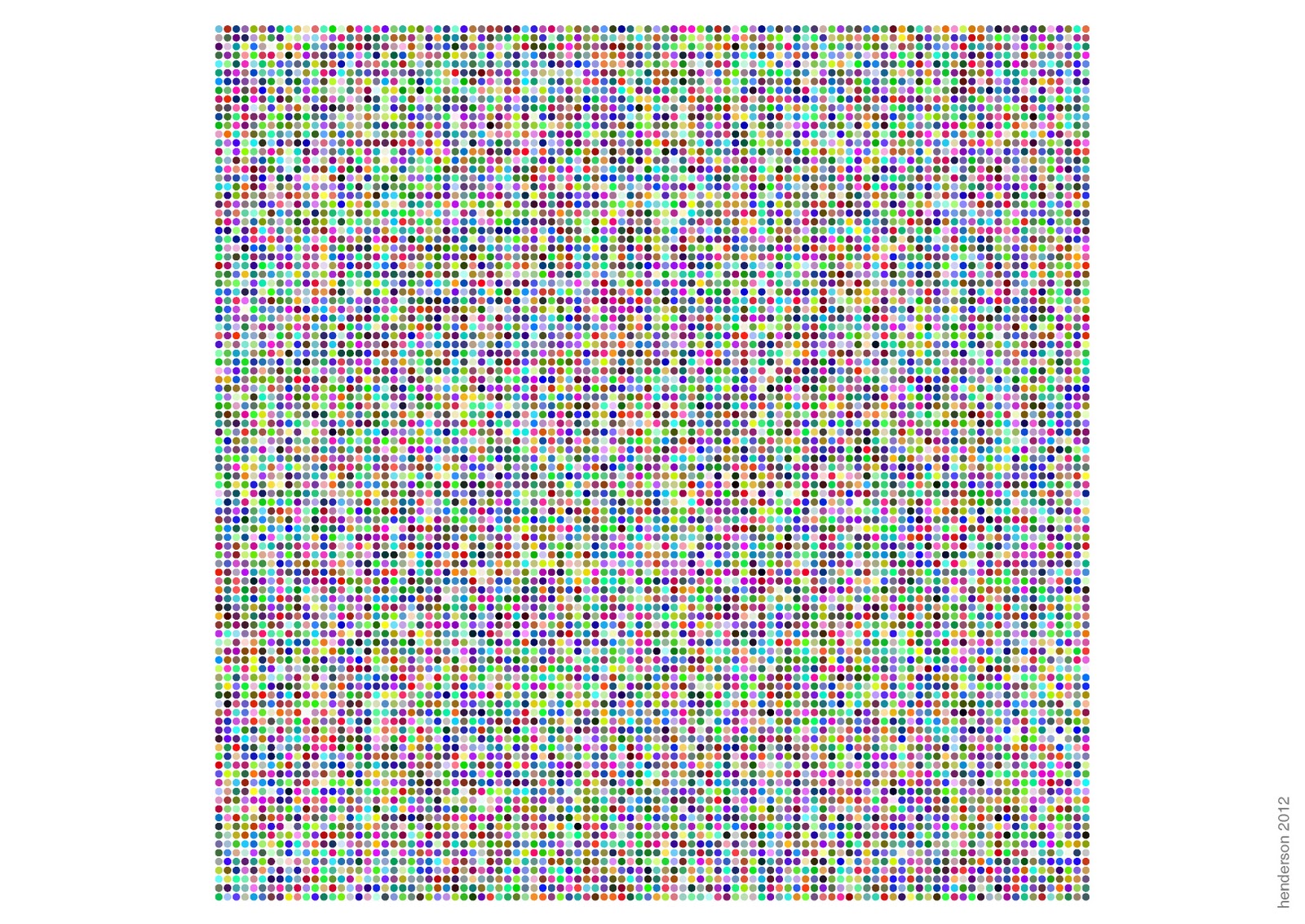 Systems Art: Damien Hirst 1000 by 1000 dots (a simulation)