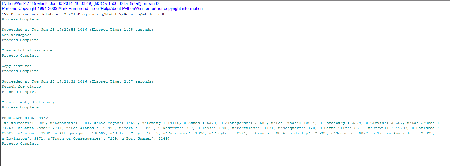 Michelle Felde's GIS Collection: 2016