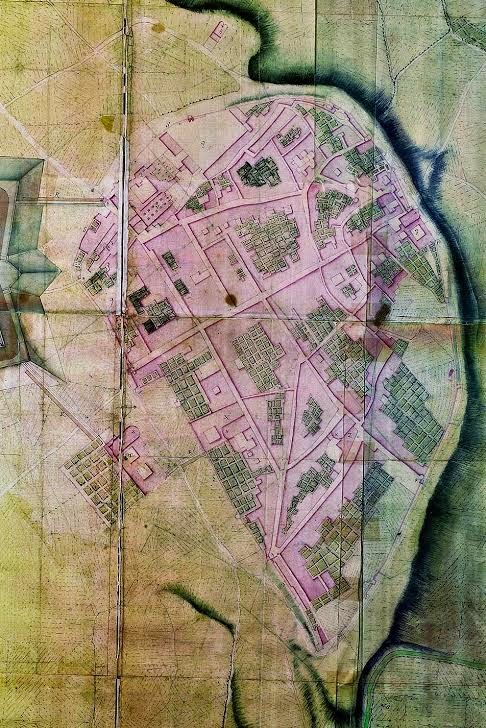 PLANOS Y MAPAS DE ARAGON: 1718 | PLANO DE LA CIUDAD DE JACA Y SUS ...