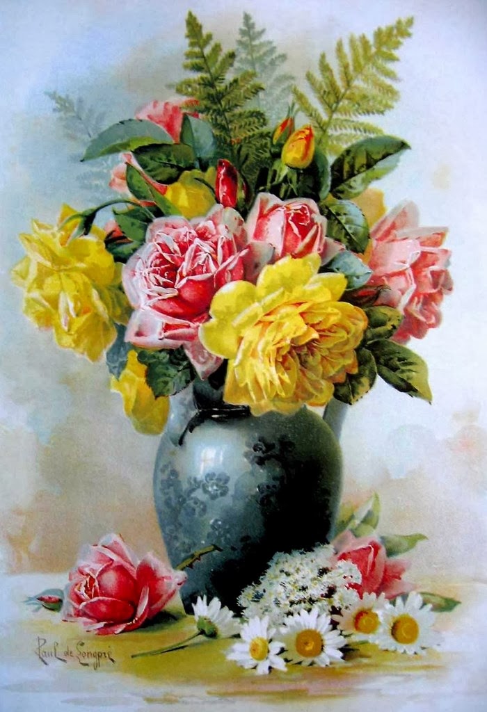 El arte es su máxima expresión : Bodegones d Flores Pintadas con ...