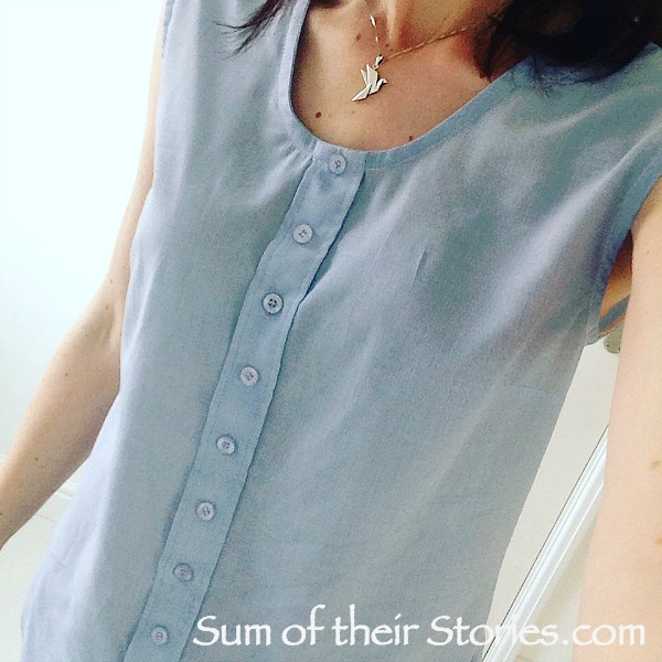 Easy Summer Top Pattern Review and shirt upcycle - Sum of their Stories