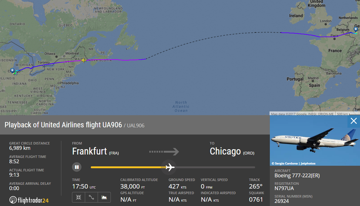 To the US: FRA to ORD on United 906, Boeing 777-200ER