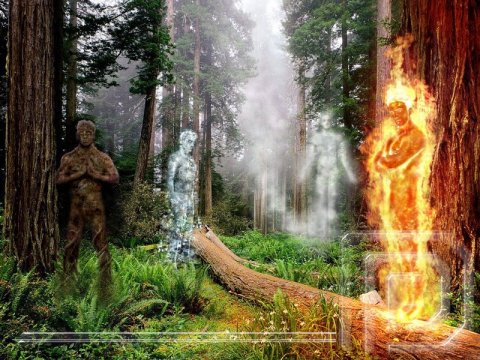 Os quatro elementos | Orixás e entidades da Umbanda e do Candomblé.