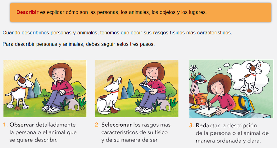 Mi clase de tercero: DESCRIBIR PERSONAS Y ANIMALES