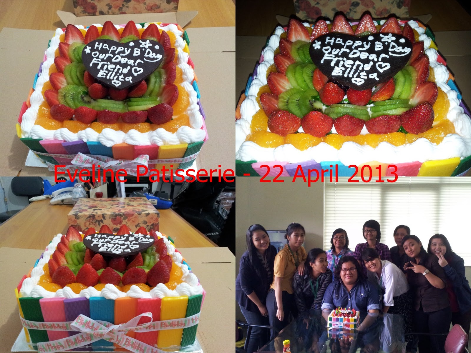 What's On Ur Mind: Kue Ultah Pertama Buatanku : Fruit Layer Cake