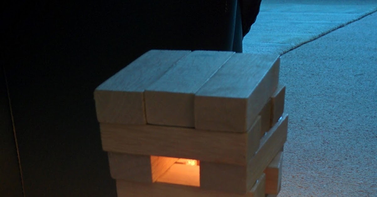Makestuffathome: Jenga topple game lamp diy