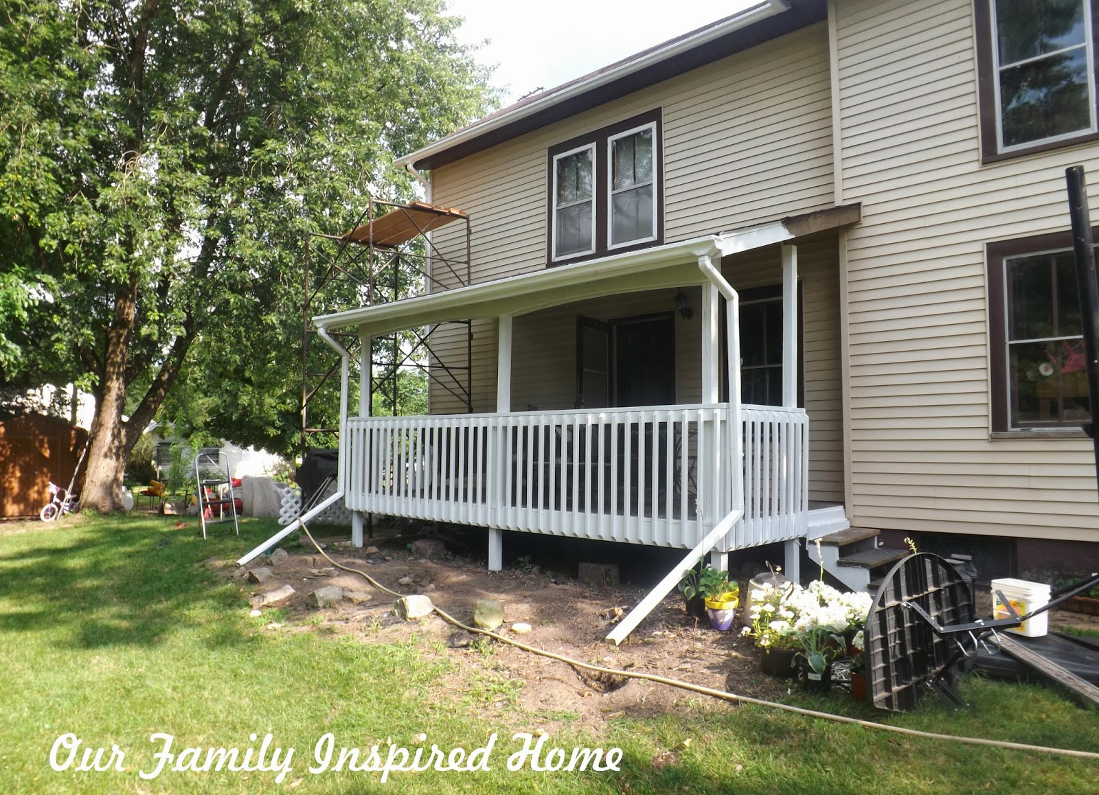 Our Family Inspired Home: Side Porch Outside Reveal and Rock Garden!
